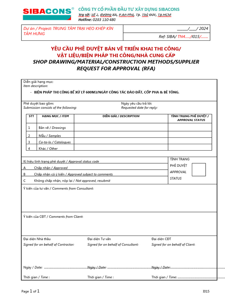 I015 - Yeu Cau Phe Duyet Ban Ve Va Vat Lieu | PDF