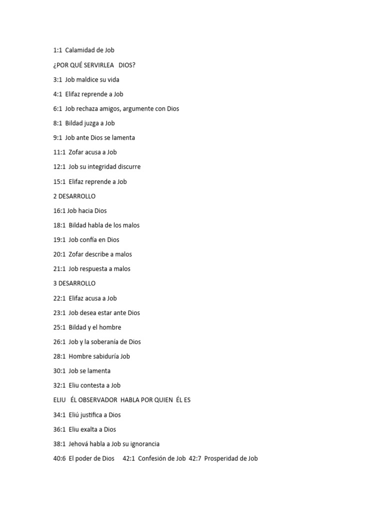 Cronologia Del Padecimiento de Job | PDF