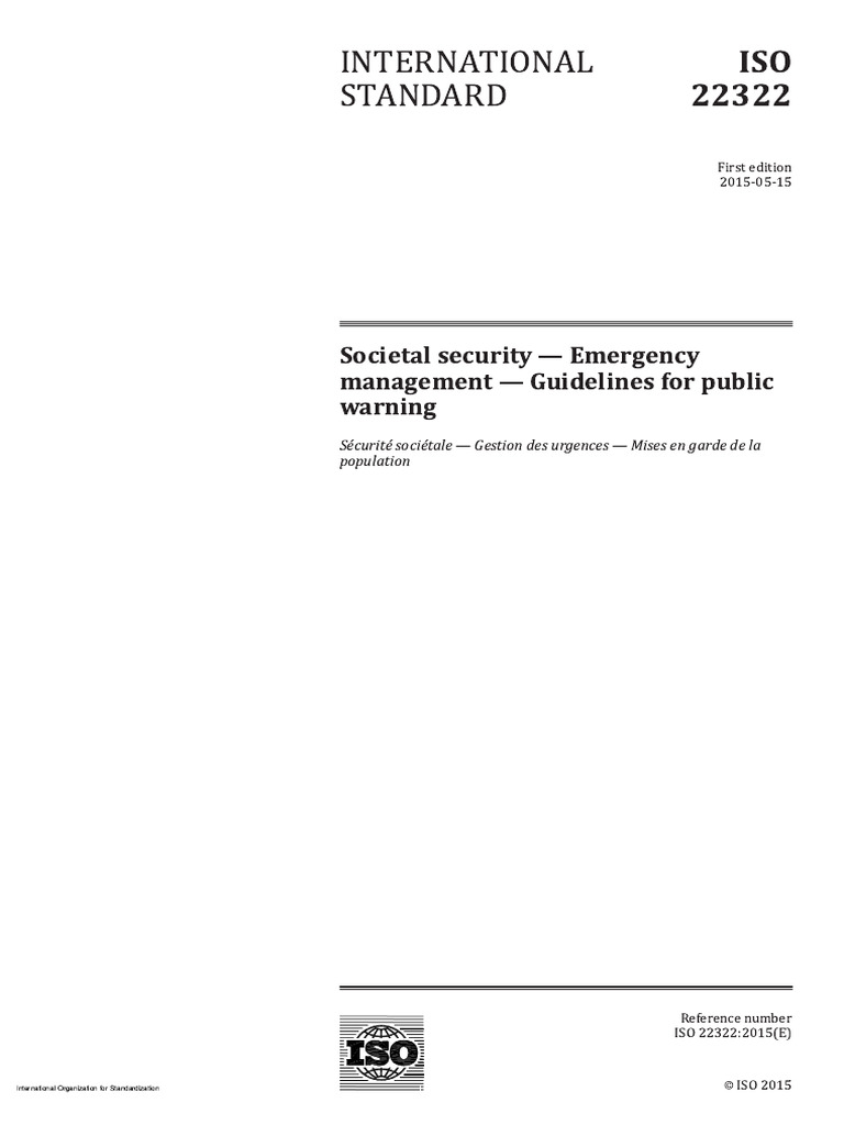 Iso 22322-2015 | PDF | Risk | International Organization For ...