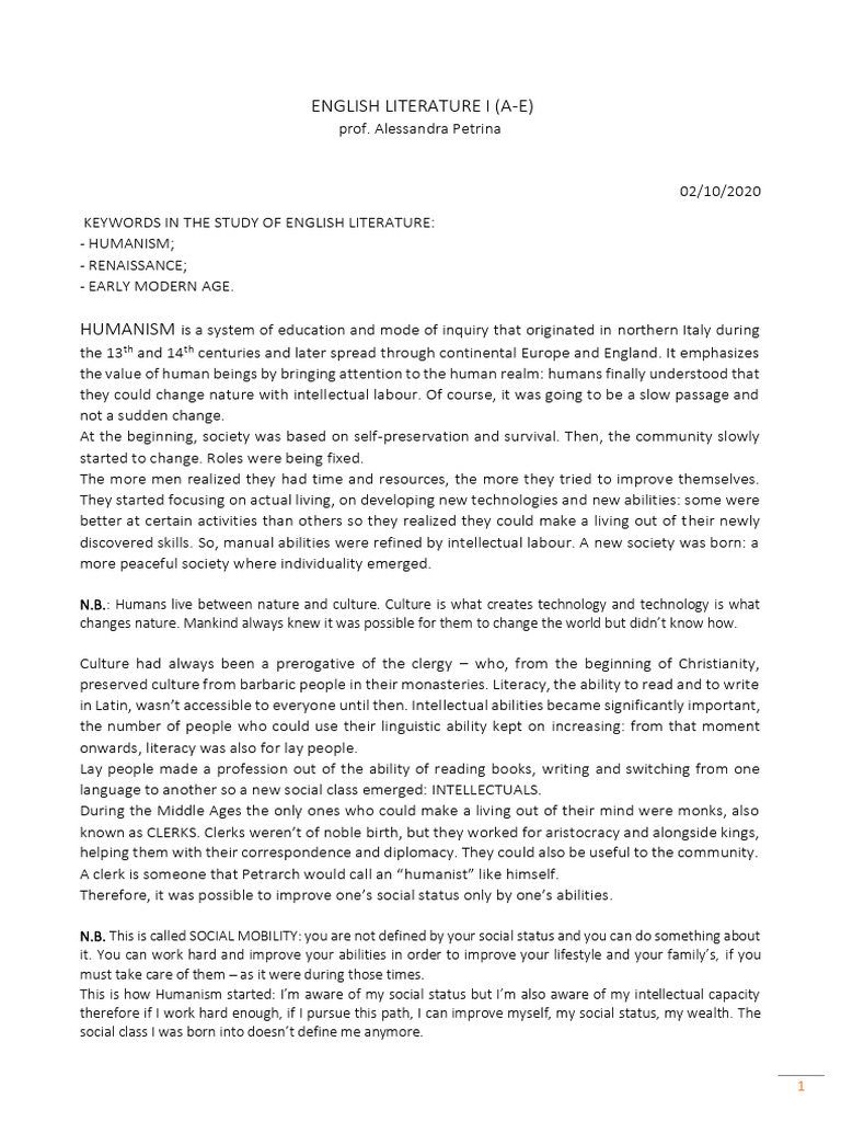 ENGLISH LITERATURE 1 | PDF | Poetry | Sonnets