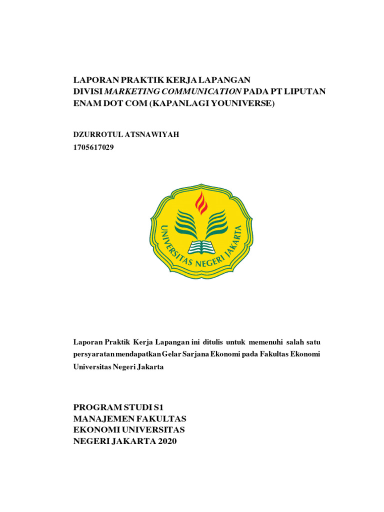 DZURROTUL - Laprak PKL | PDF | Karier & Perkembangan