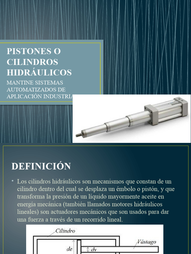 Pistones o Cilindros Hidráulicos | PDF | Pistón | Ingeniería mecánica