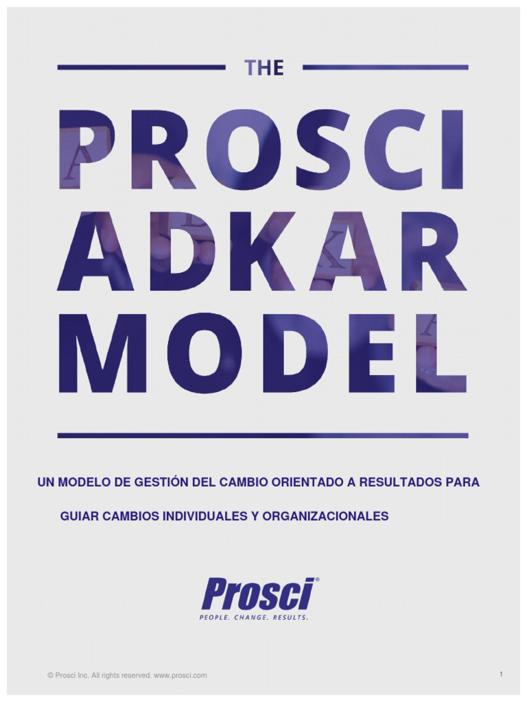The Prosci ADKAR Model-eBook | PDF | Software | Motivación