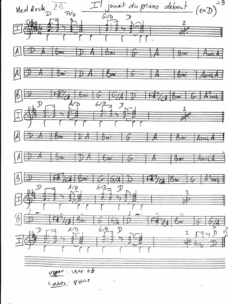 Il Jouait Du Piano Debout | PDF