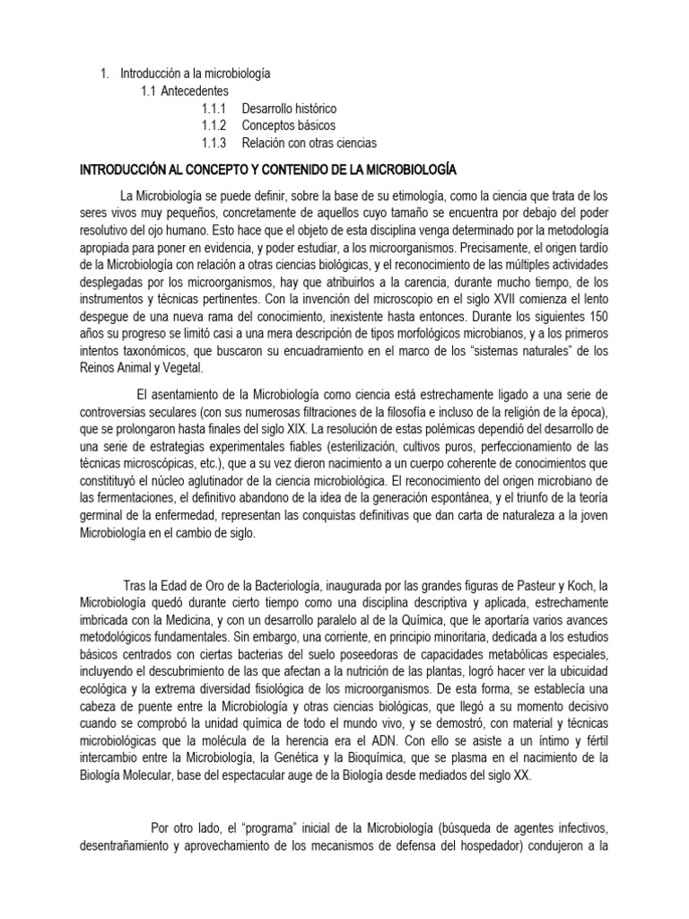 Introducción A La Microbiología | PDF | Microbiología | Las bacterias