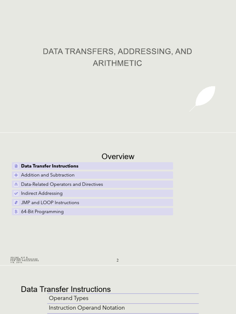 Module 4a | PDF | Assembly Language | Computing