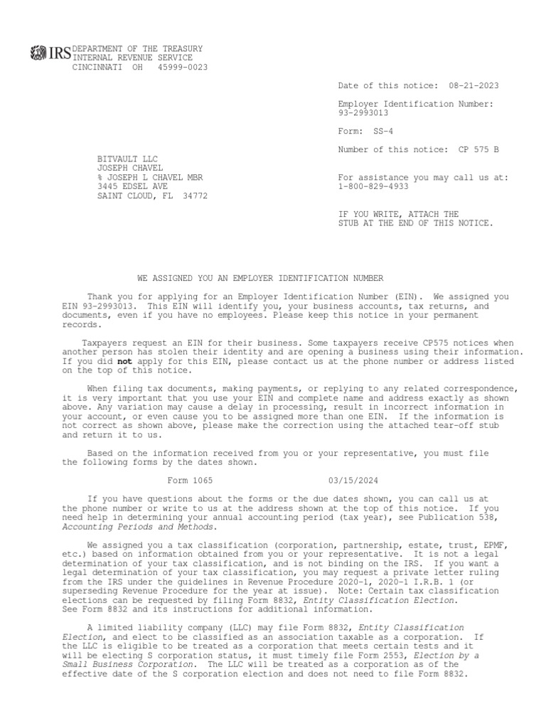 Bit Vault | PDF | Limited Liability Company | Corporate Tax In The ...