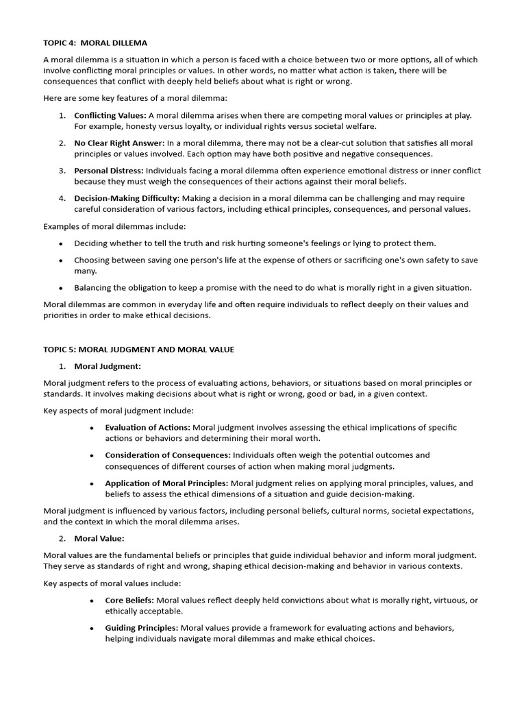 LESSON 3 | PDF | Morality | Decision Making