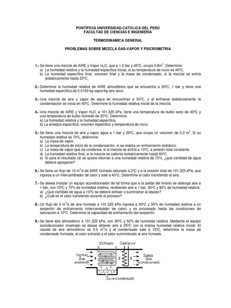 EBP TG Prob Psicrometria | PDF | Humedad | Vapor de agua