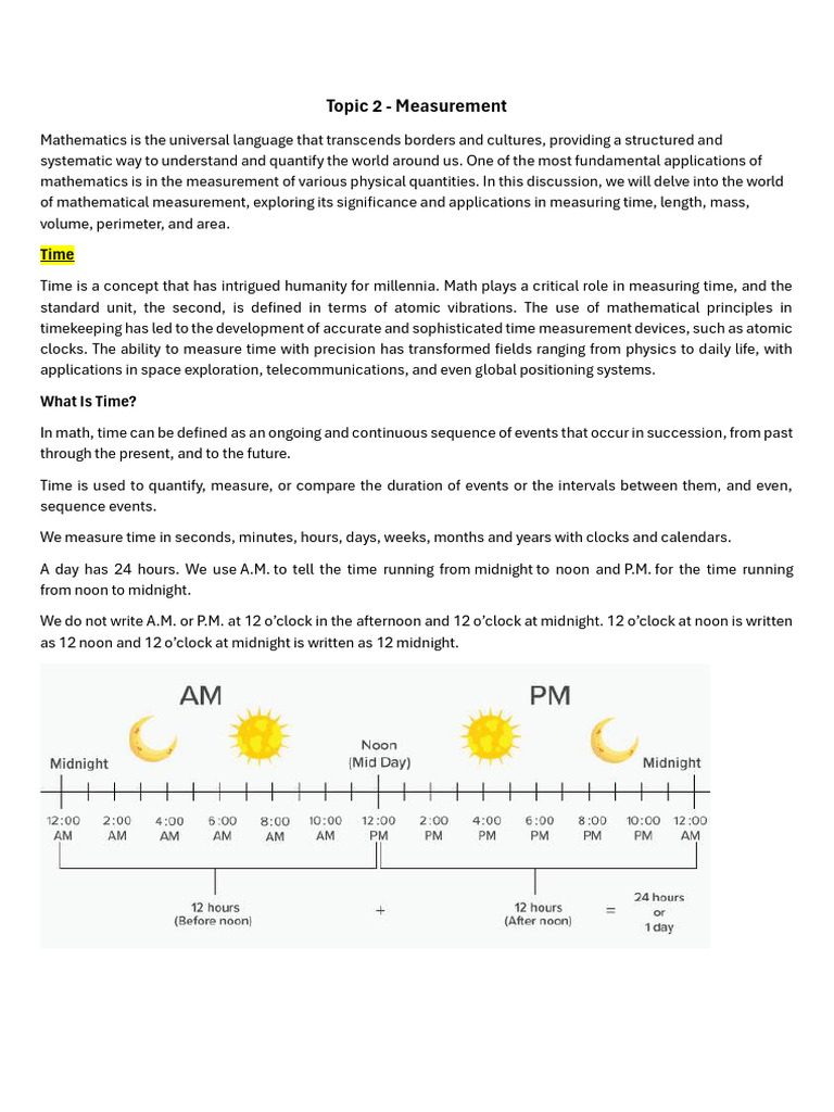 Topic 2 - Measurement | PDF | Area | Volume