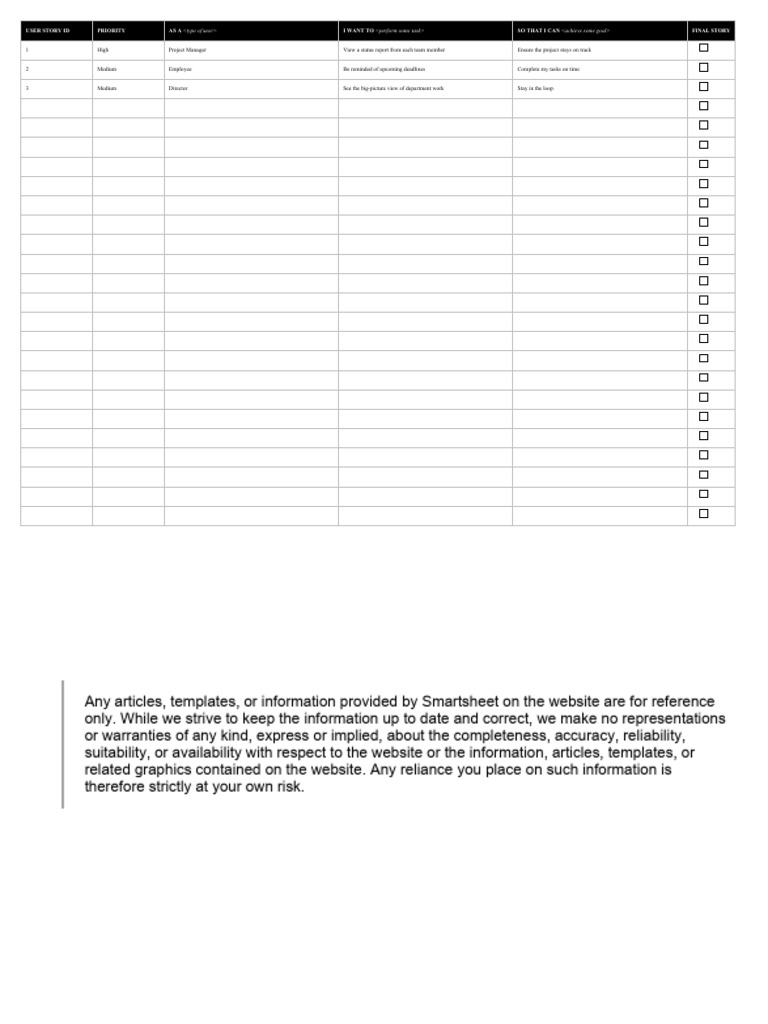 IC Agile User Story Template 11532 | PDF IC Agile User Story Template 11532 | PDF
