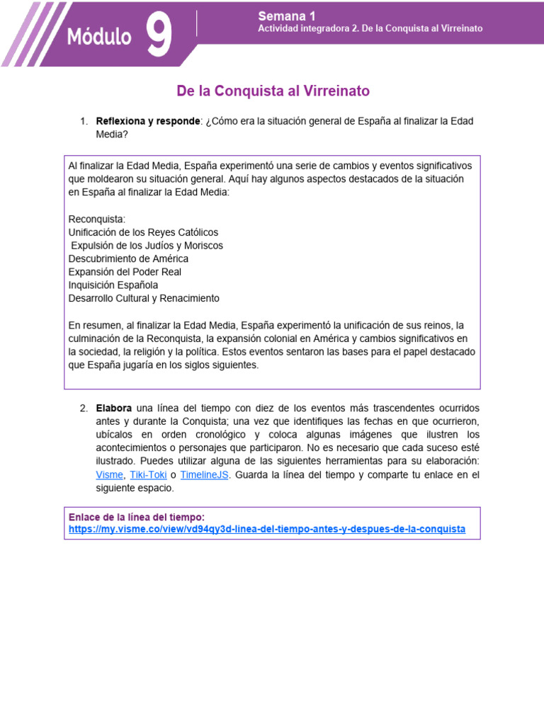 Actividad Integradora 2 - Modulo 9 - Prepa en Línea Sep | PDF | Nueva ...