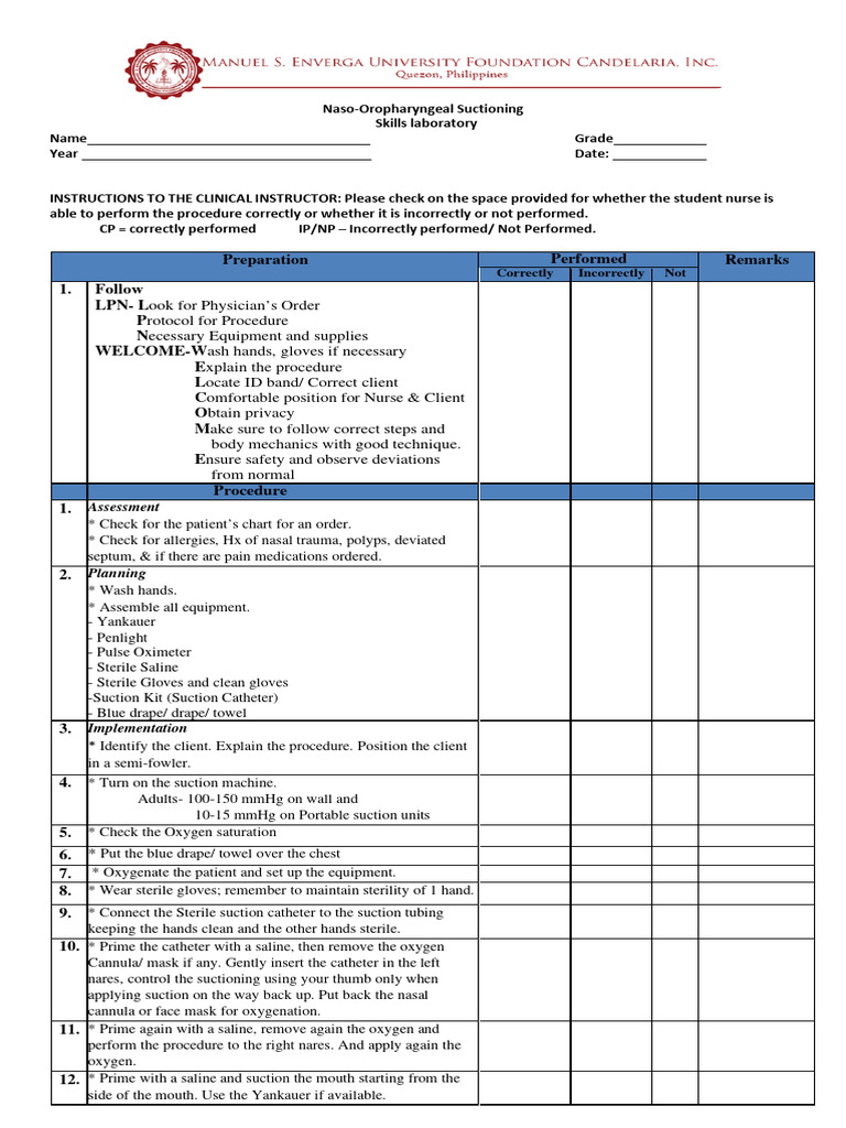 Naso Oropharyngeal Suctioning | PDF | Health Sciences | Clinical Medicine