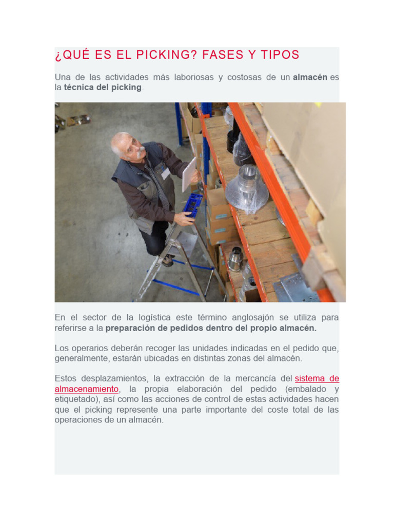 Qué Es El Picking | PDF | Almacén