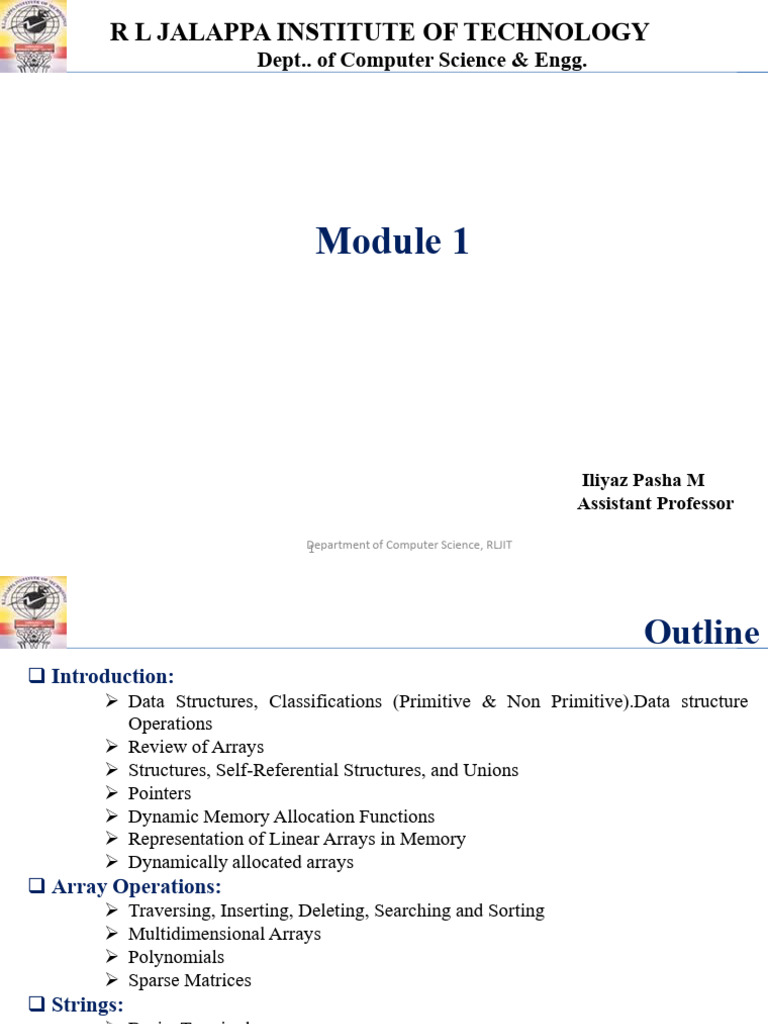 Module 1 DS | Download Free PDF | Pointer (Computer Programming) | Software Development