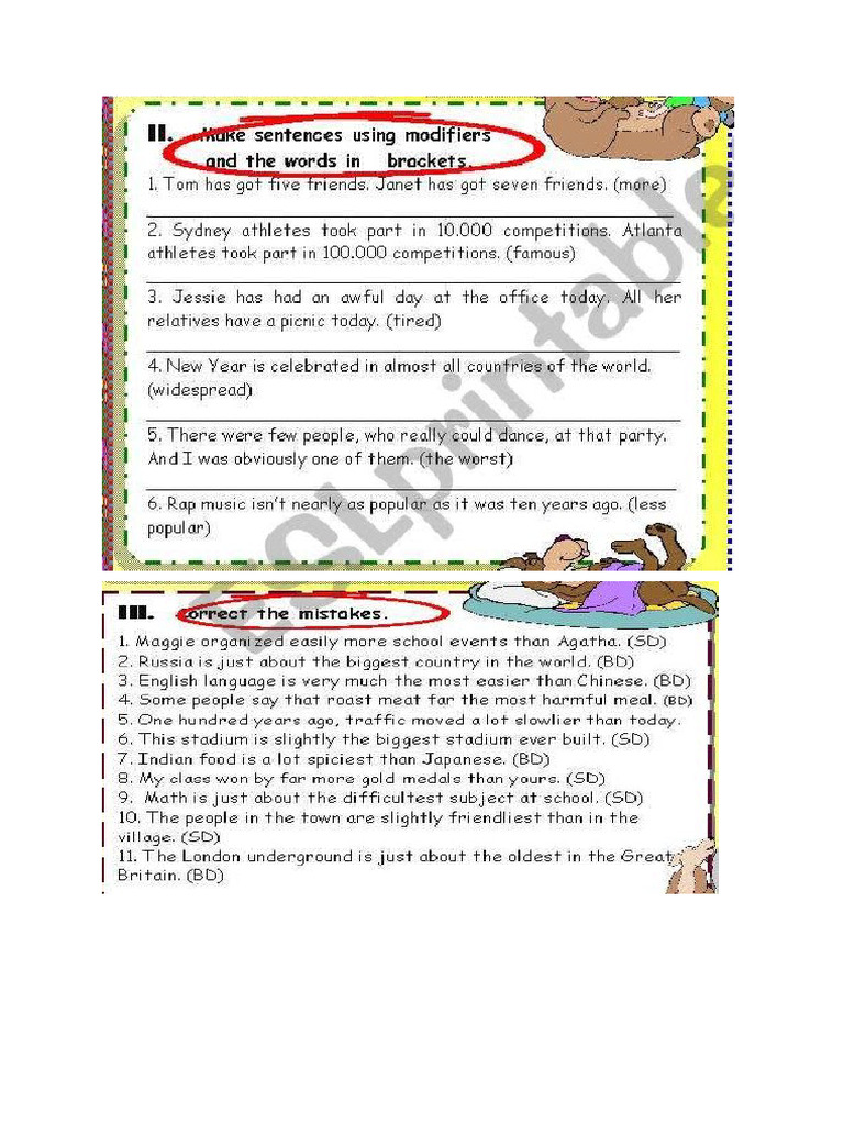 Degree of Comparisons (Modifying) | PDF