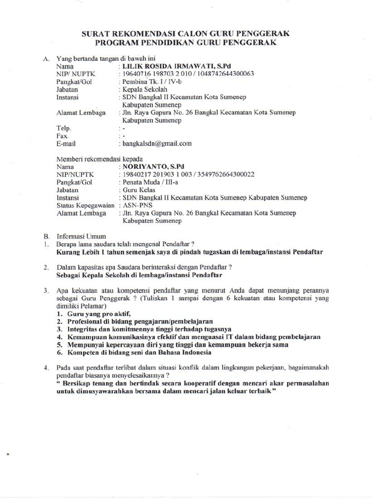 Rekom - Noriyanto | PDF