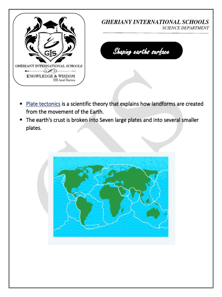 shaping earths surface | PDF | Volcano | Plate Tectonics