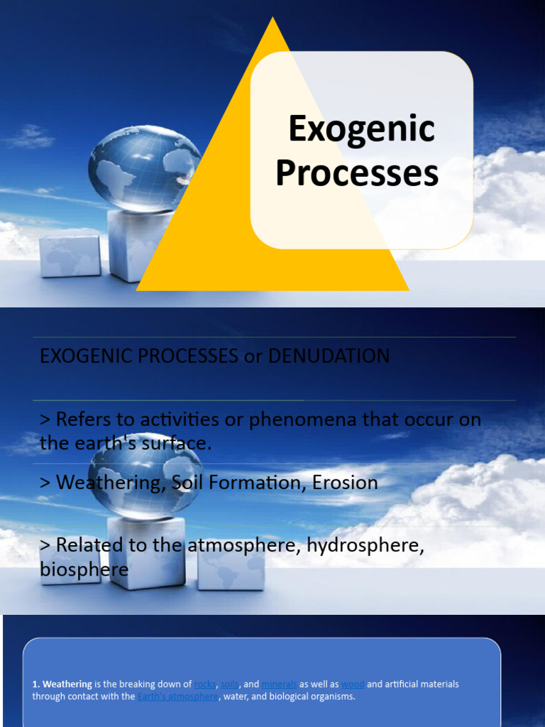 Exogenic Processes | PDF | Weathering | Erosion