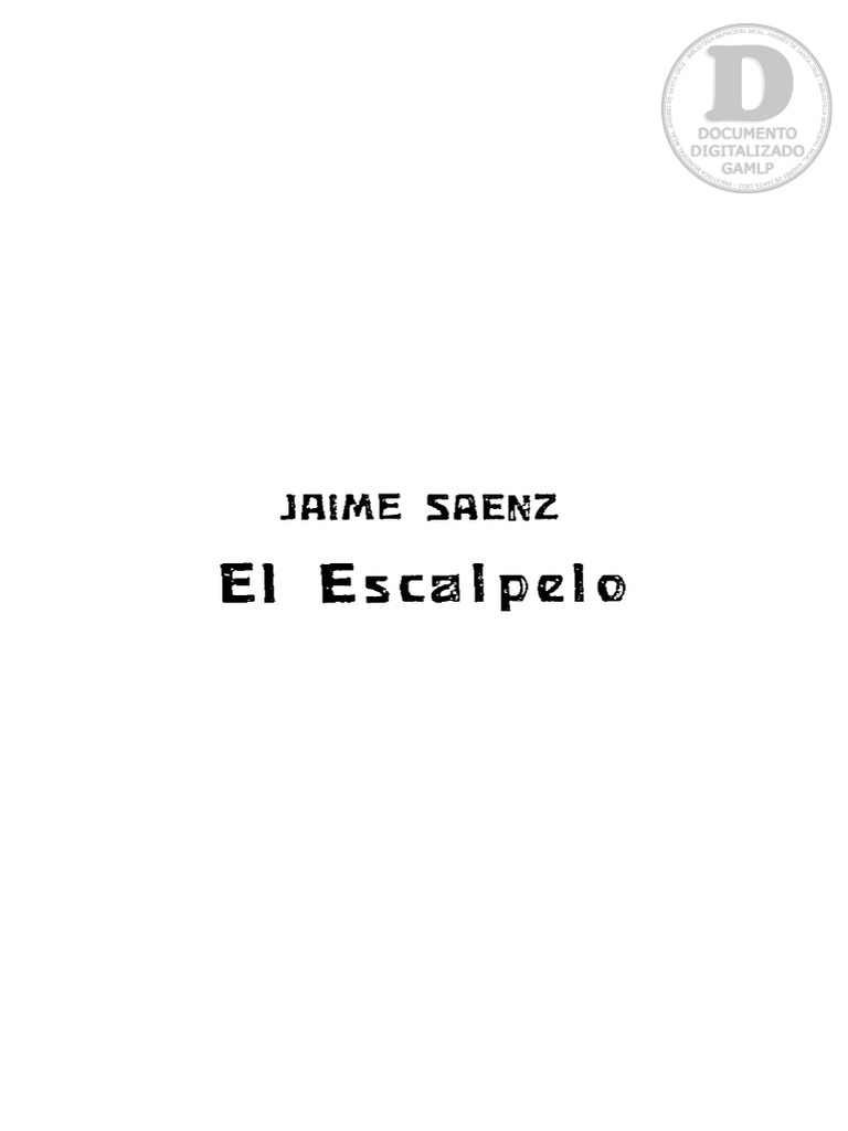 El Escalpelo - Jaime Saenz | PDF