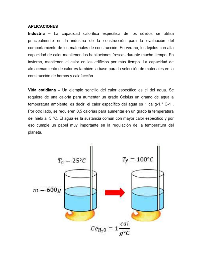 Calor Especifico, Reporte. | PDF
