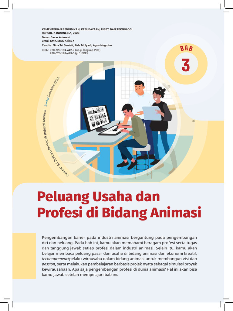Book ANM 3 Peluang Usaha Dan Profesi Di Bidang Animasi | PDF