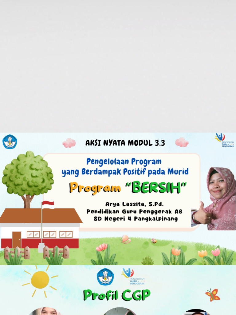 Aksi Nyata Modul 3.3 Program Bersih - Arya Lassita - SDN 4 Pangkalpinang | PDF