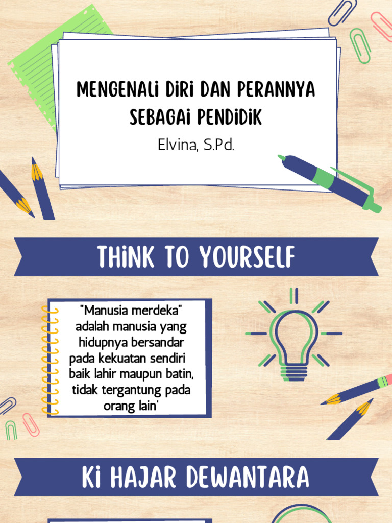 Mengenali Diri Dan Perannya Sebagai Pendidik - Elvina - Compressed | PDF Mengenali Diri Dan Perannya Sebagai Pendidik - Elvina - Compressed | PDF