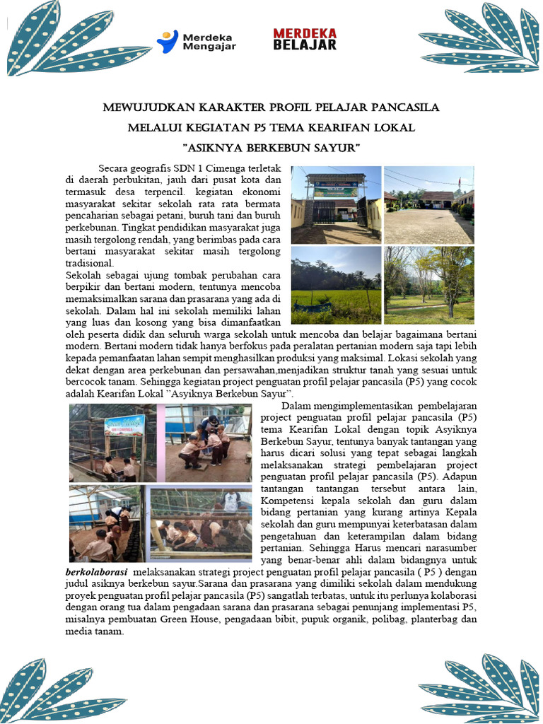 Aksi Nyata Praktik Baik p5 Alur Start | PDF