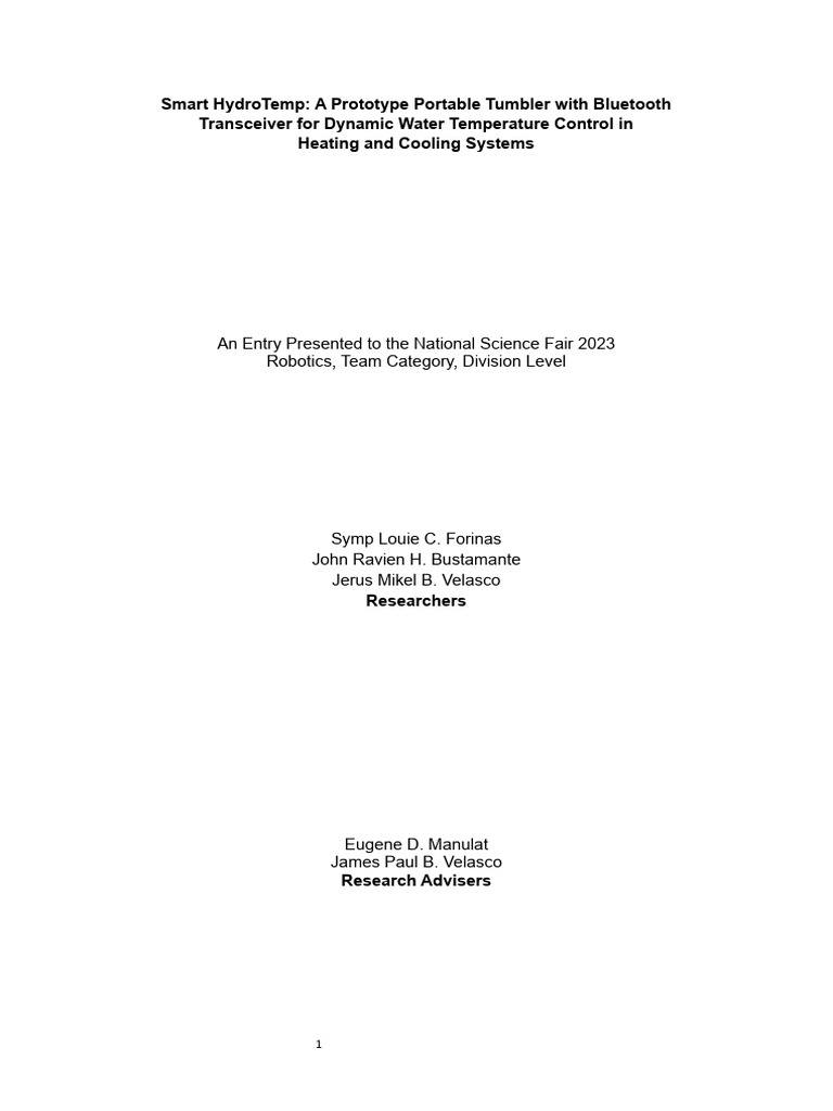 Smart Hydro Temp Final 1 | PDF | Bluetooth | Cardiovascular Diseases