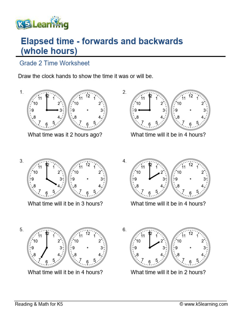 Grade 2 What Time Was It Hours D | PDF