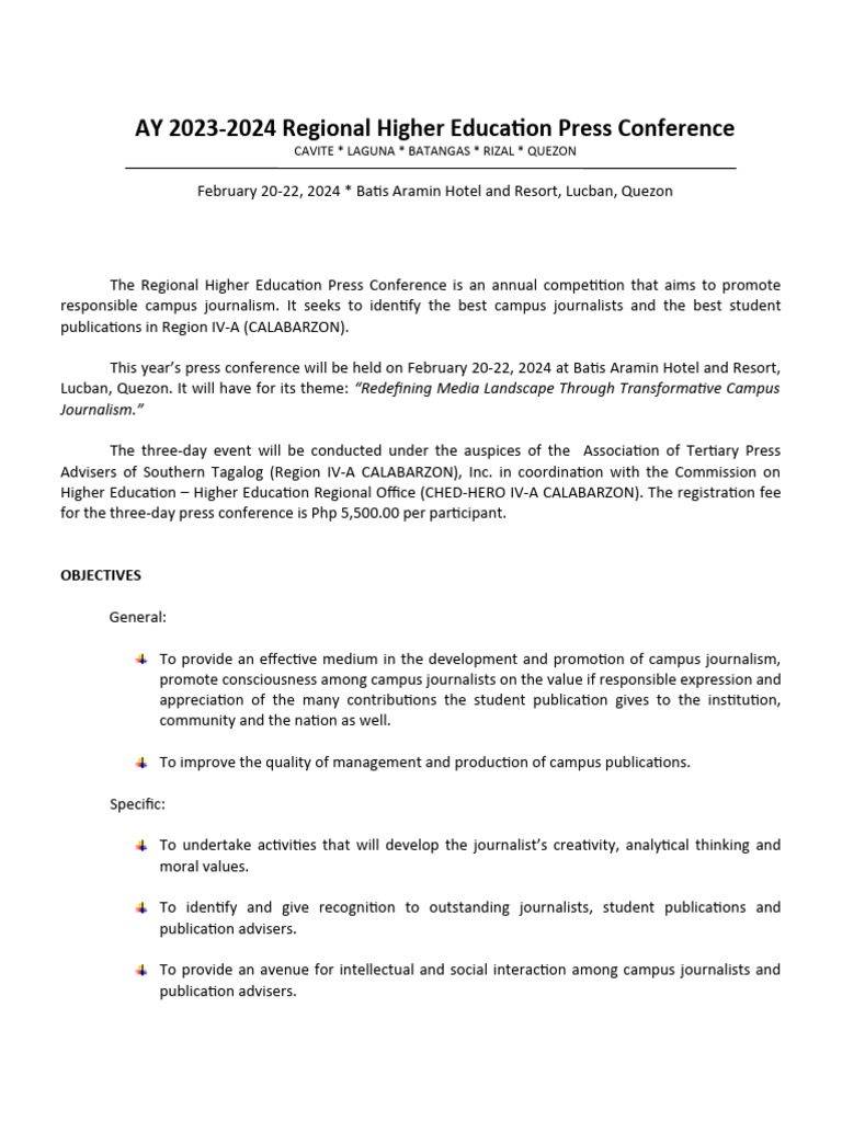 AY 2023-2024 RHEPC Guidelines | PDF