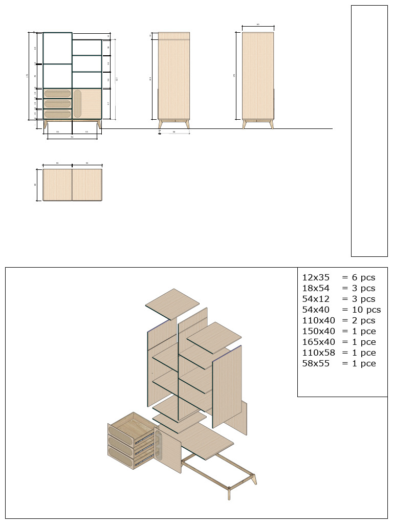 Gambar Kerja Lemari Custom Minimalis | PDF