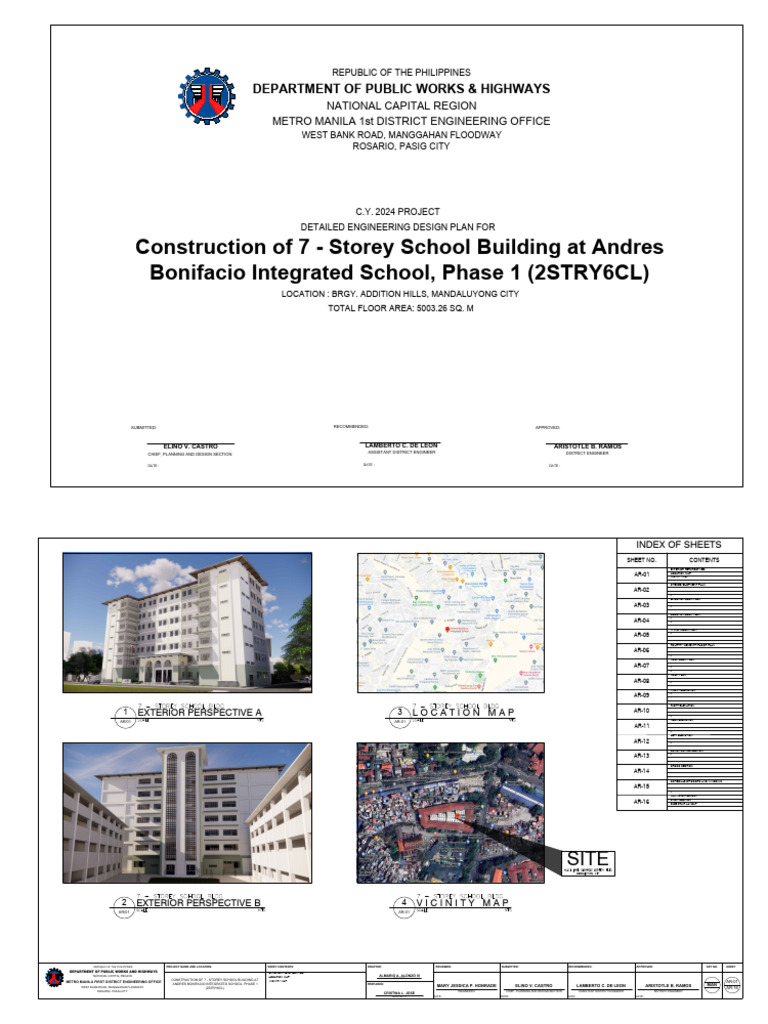 7-Storey School Building Plan | PDF | Metro Manila | Buildings And ...