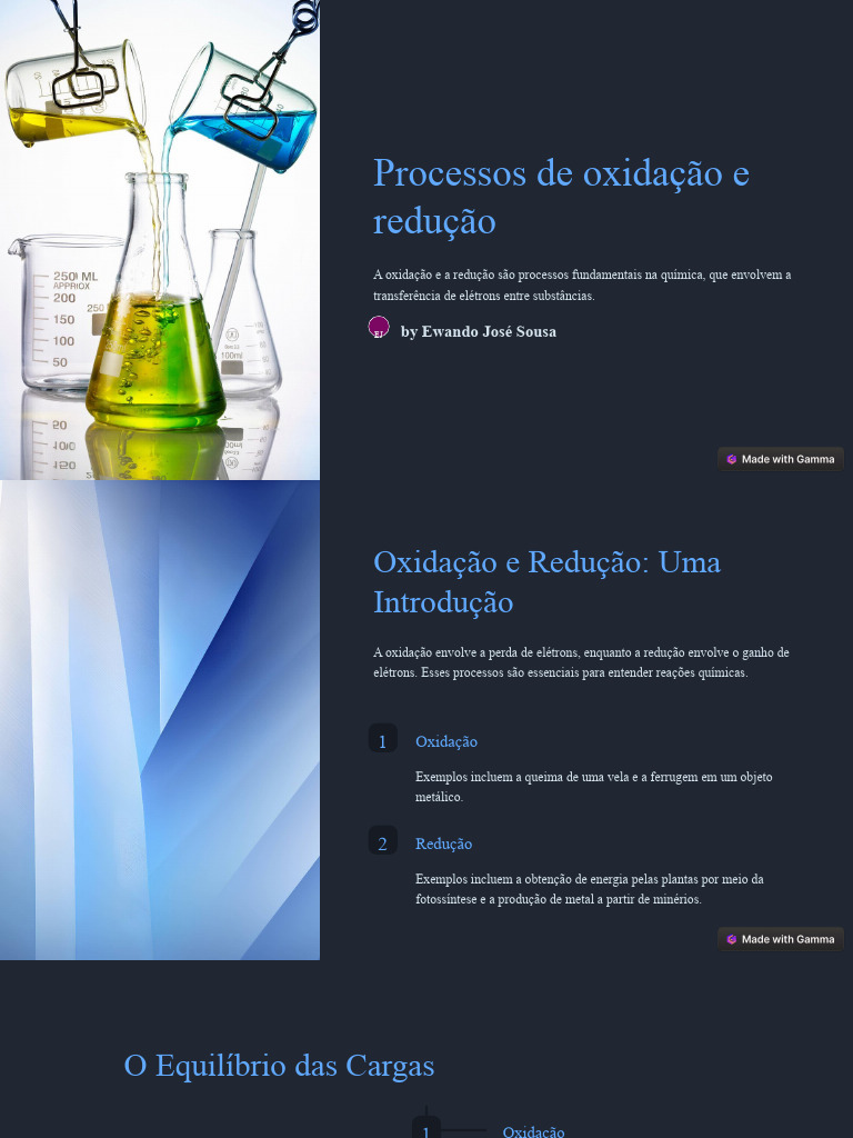 Oxidação e Redução: Conceitos e Aplicações | PDF | Redox | Reações químicas