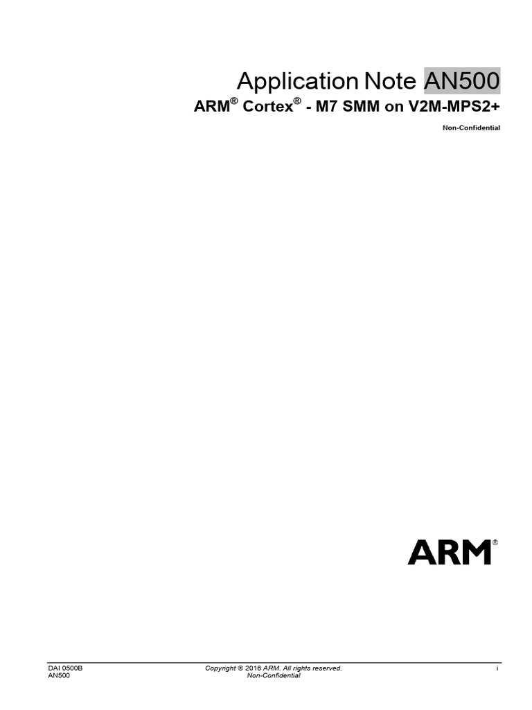 DAI0500B Cortex m7 On v2m mps2 | PDF | Patent | Random Access Memory