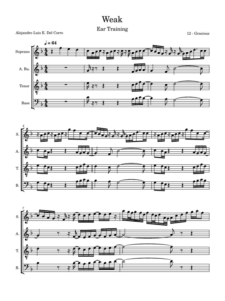 Weak | PDF | Vocal Music | Choral Music