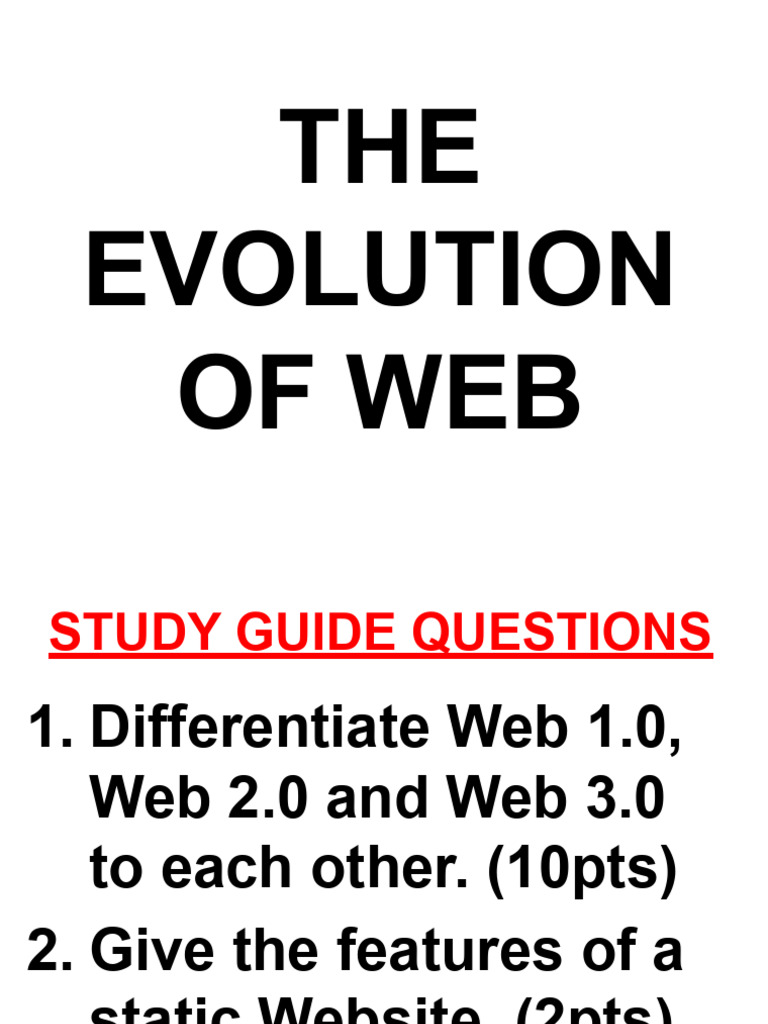 Evolution of Web: 1.0 to 3.0 Guide | PDF