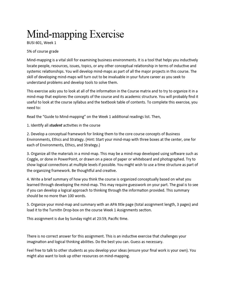 Mind-Mapping Exercise | PDF | Human Communication | Cognitive Psychology