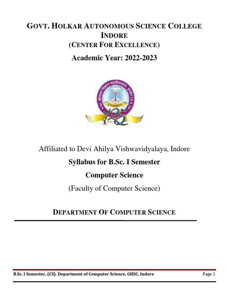 B.Sc. I Sem22-23 | PDF | Programming | Constructor (Object Oriented ...