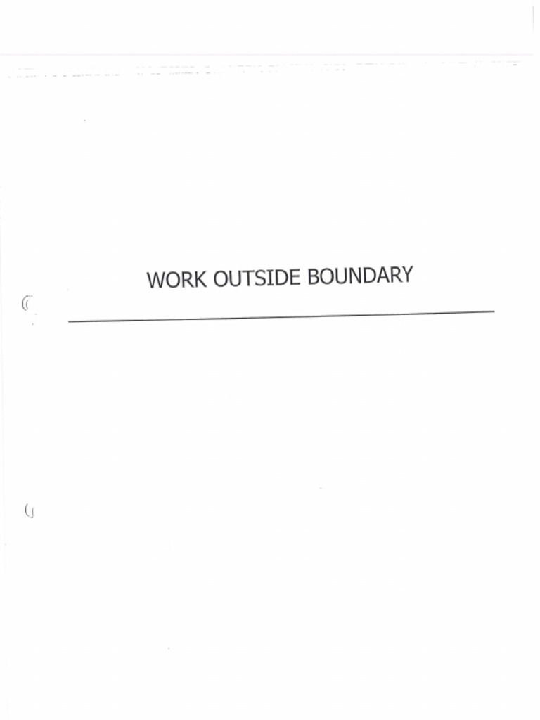 Work Outside Boundary | PDF
