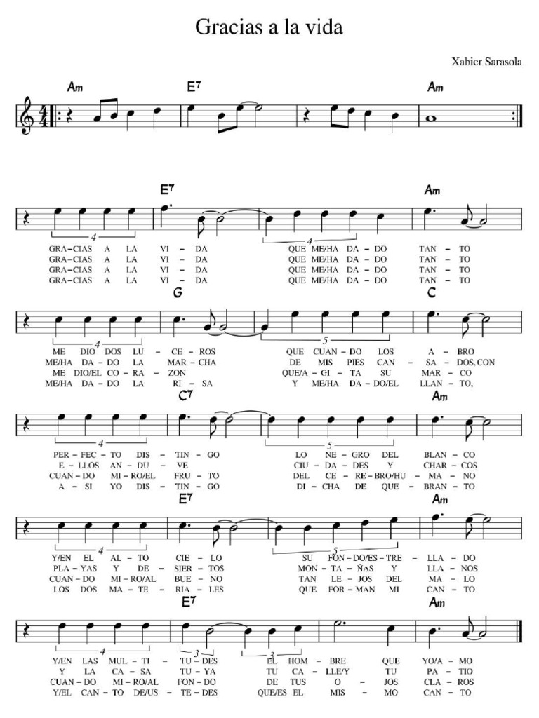 Vida Music Sheet | PDF
