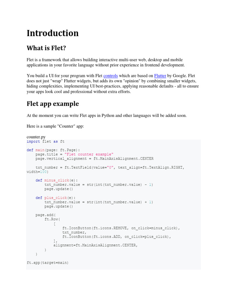 Introduction Flet | PDF