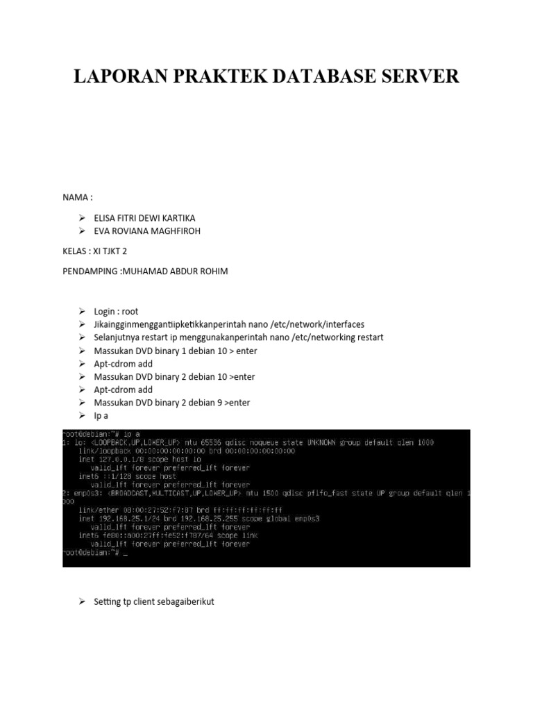 Laporan Praktek Database | PDF | Komputer | Teknologi & Rekayasa