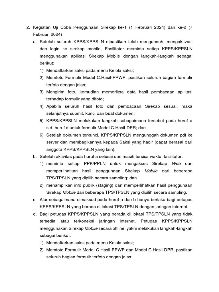 V2 Alur Uji Coba Sirekap | PDF | Teknologi & Rekayasa