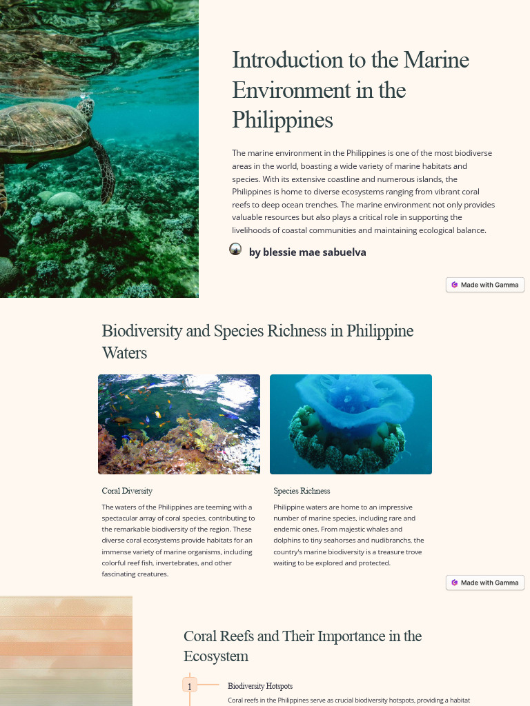 Marine Biodiversity and Conservation in the Philippines | PDF | Marine ...