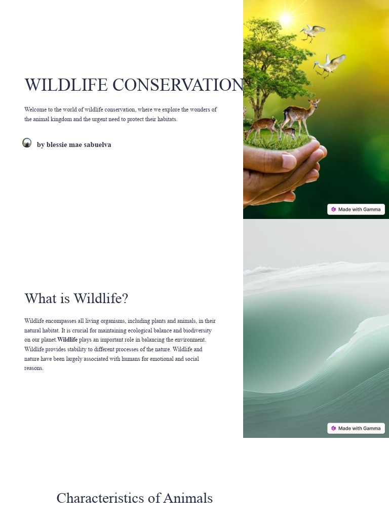 Wildlife Conservation | PDF | Conservation Biology | Biodiversity