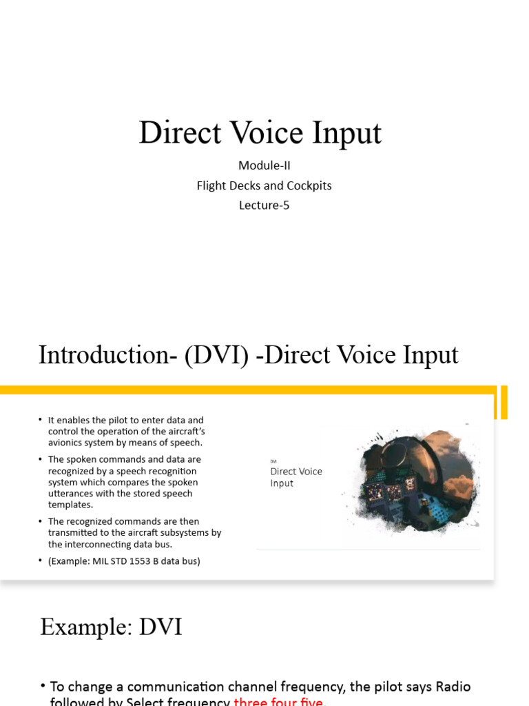 Direct Voice Input Lecture 5 | PDF | Touchscreen | Electronics