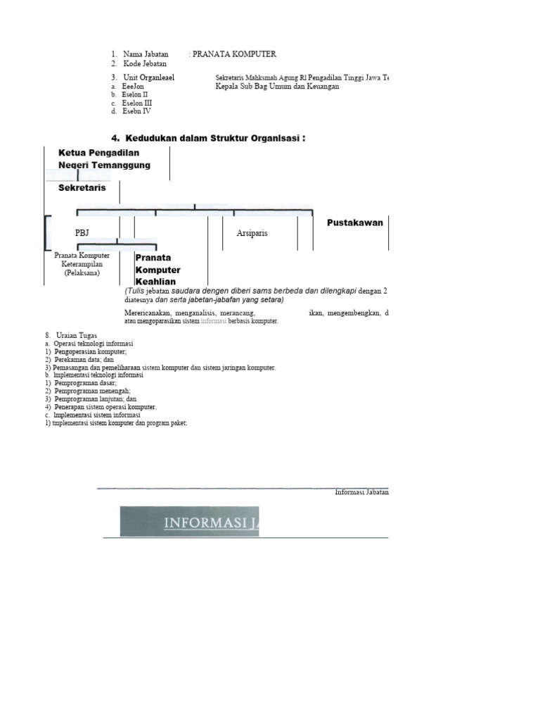 Informasi Jabatan Pranata Komputer | PDF | Komputer