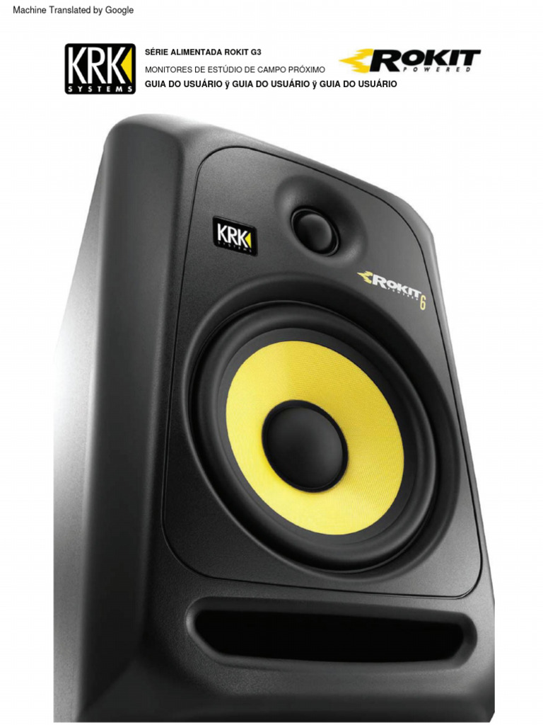 KRK Rokit 5 g3 Owner S Manual | PDF | Fonte de energia | Som